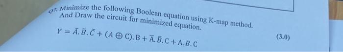 Solved Q6 Simplify The Given Boolean Equations A 8417