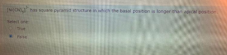 Solved [N(CN)5]3- ﻿has square pyramid structure in which the | Chegg.com