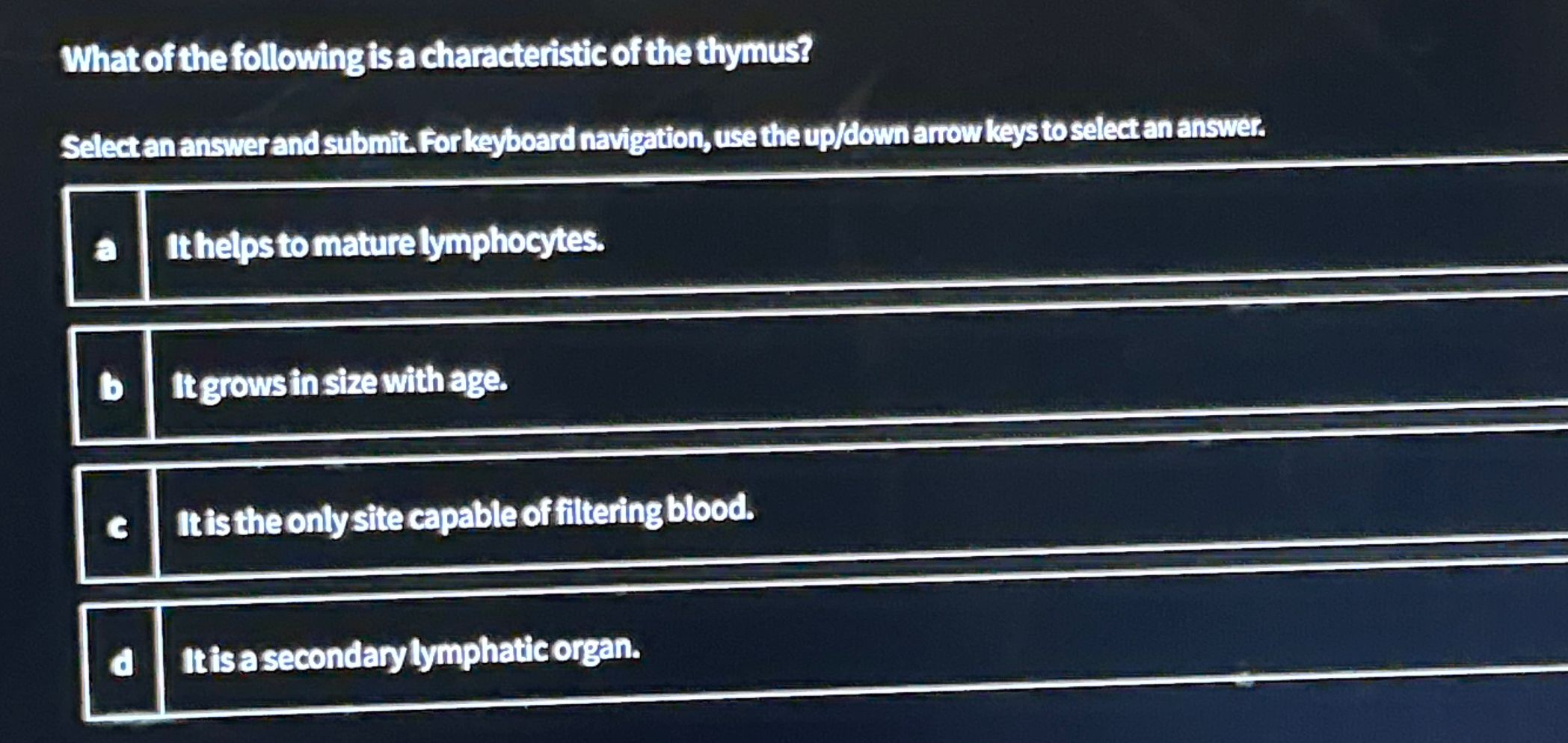 Solved What of the following is a characteristic of the | Chegg.com