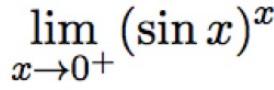 Solved limx→0+(sinx)x | Chegg.com