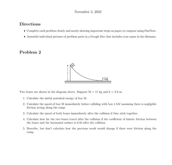 Solved Directions - Complete each problem clearly and neatly | Chegg.com