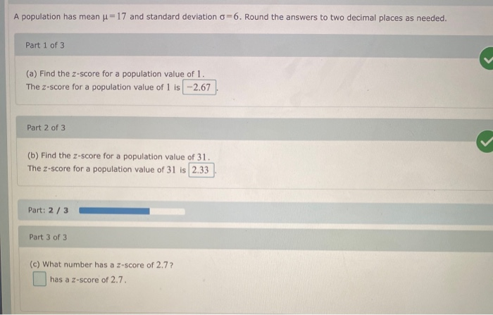 Solved A population has mean u = 17 and standard deviation | Chegg.com