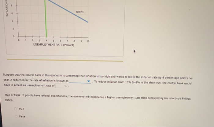 Solved me costs of disinflation following graph depicts the | Chegg.com
