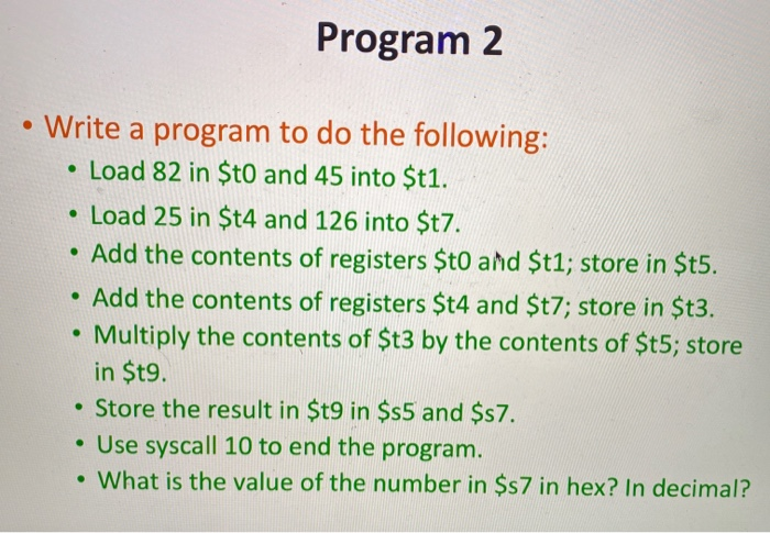 Solved Program 1 Write a program on your computer to do the | Chegg.com