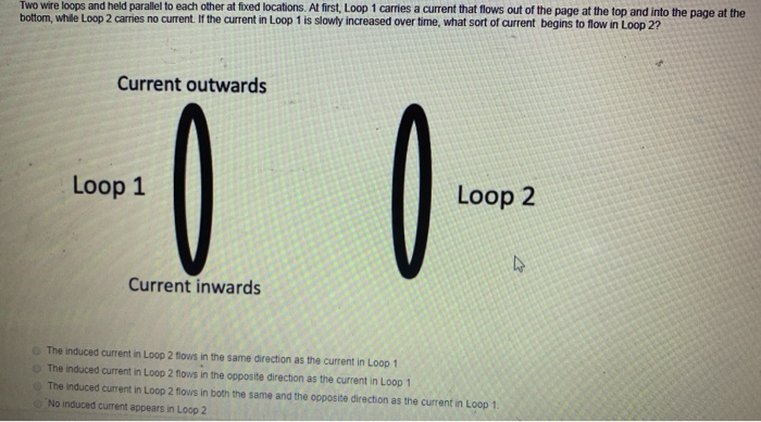 Solved Two Wireloops and held parallel to each other at | Chegg.com