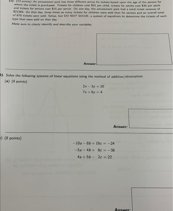 Solved (1). (a) (4 points) Select the CORRECT STATEMENT that | Chegg.com