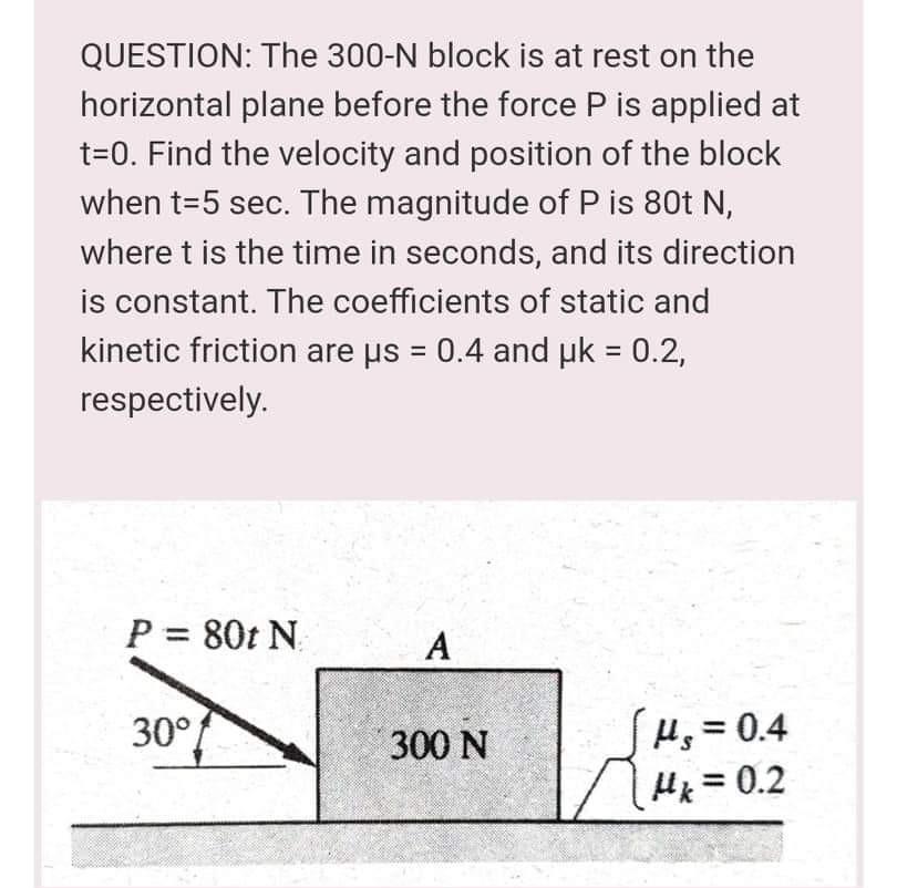 Solved Get: 1. formula for force when friction is | Chegg.com