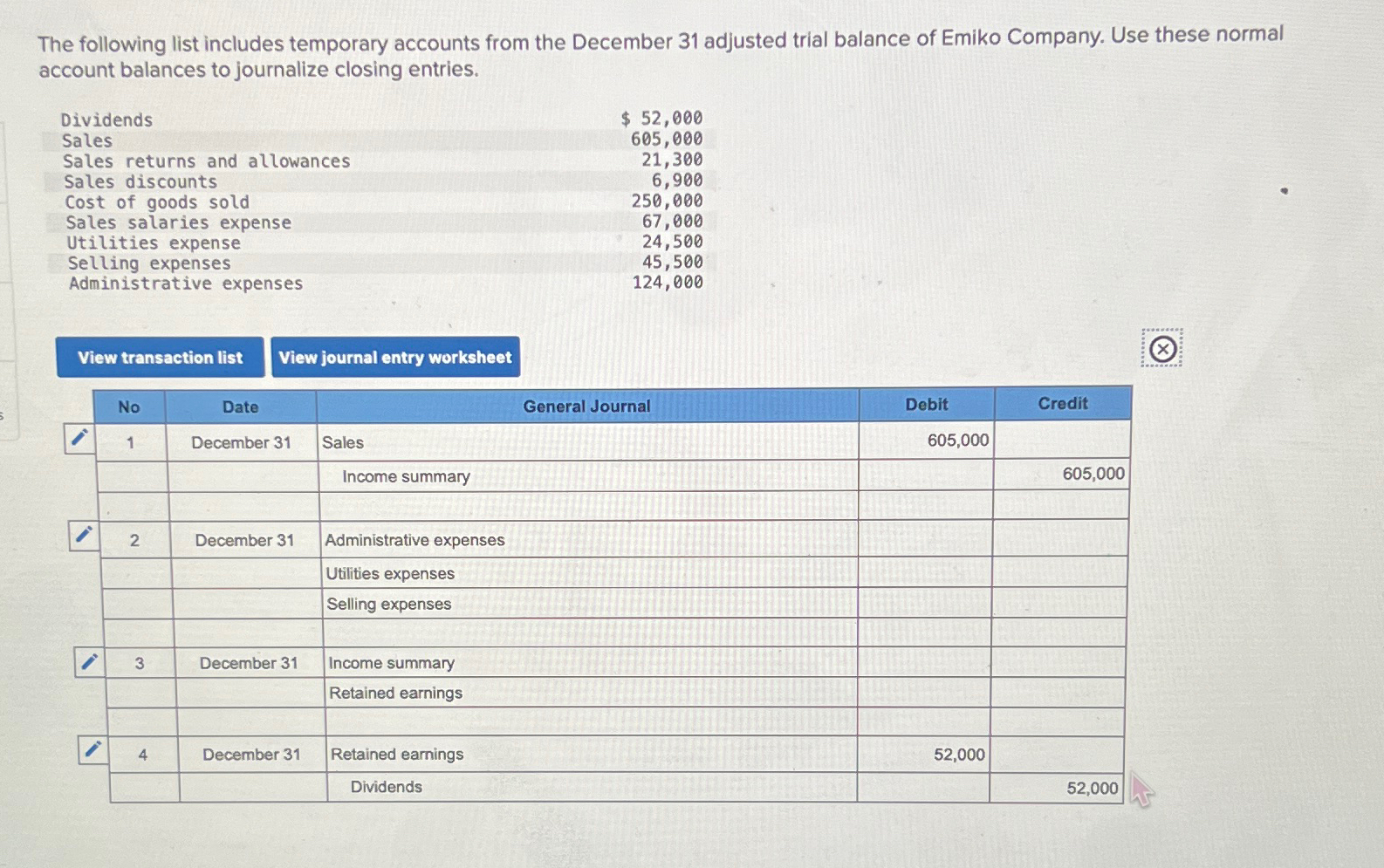 Solved The following list includes temporary accounts from | Chegg.com