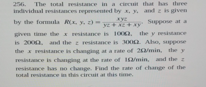 Solved The total resistance in a circuit that has three | Chegg.com