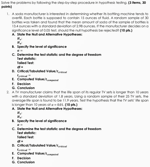 Solved Solve the problems by following the step-by-step | Chegg.com