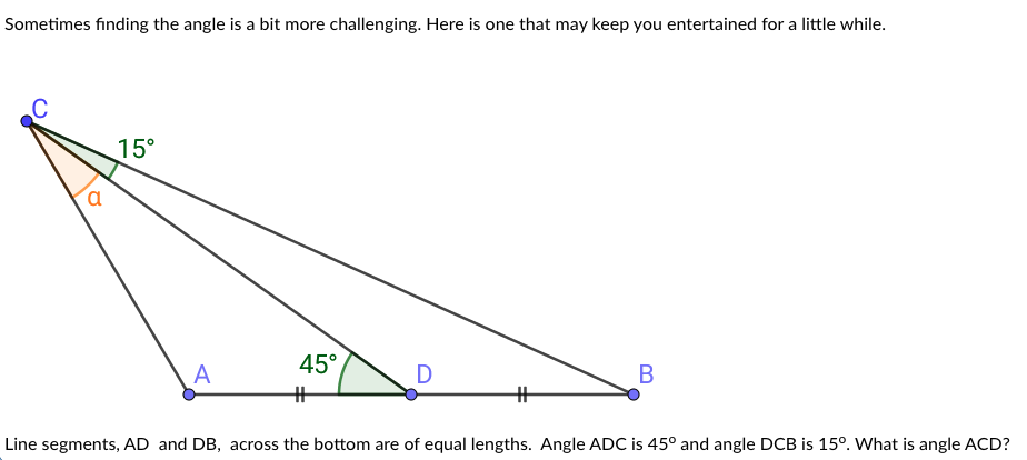 Solved Sometimes finding the angle is a bit more | Chegg.com