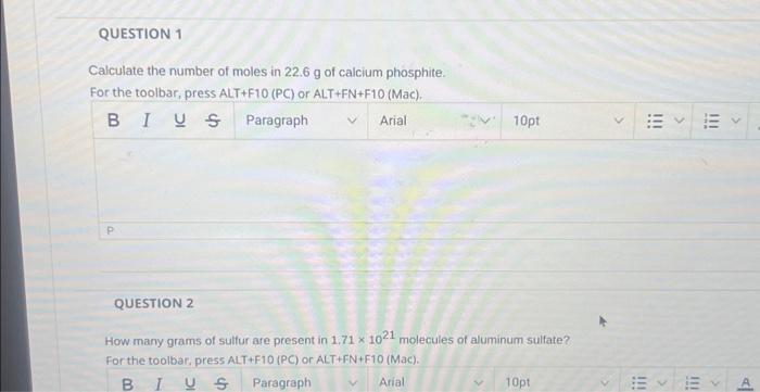 Solved Calculate the number of moles in 22.6 g of calcium | Chegg.com