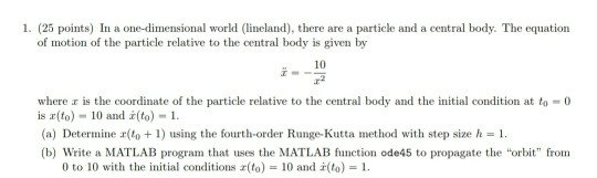 Solved 1. (25 points) In a one-dimensional world (lineland), | Chegg.com