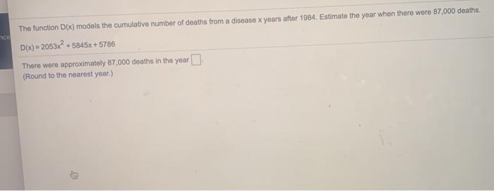 Solved The function Dix) models the cumulative number of | Chegg.com