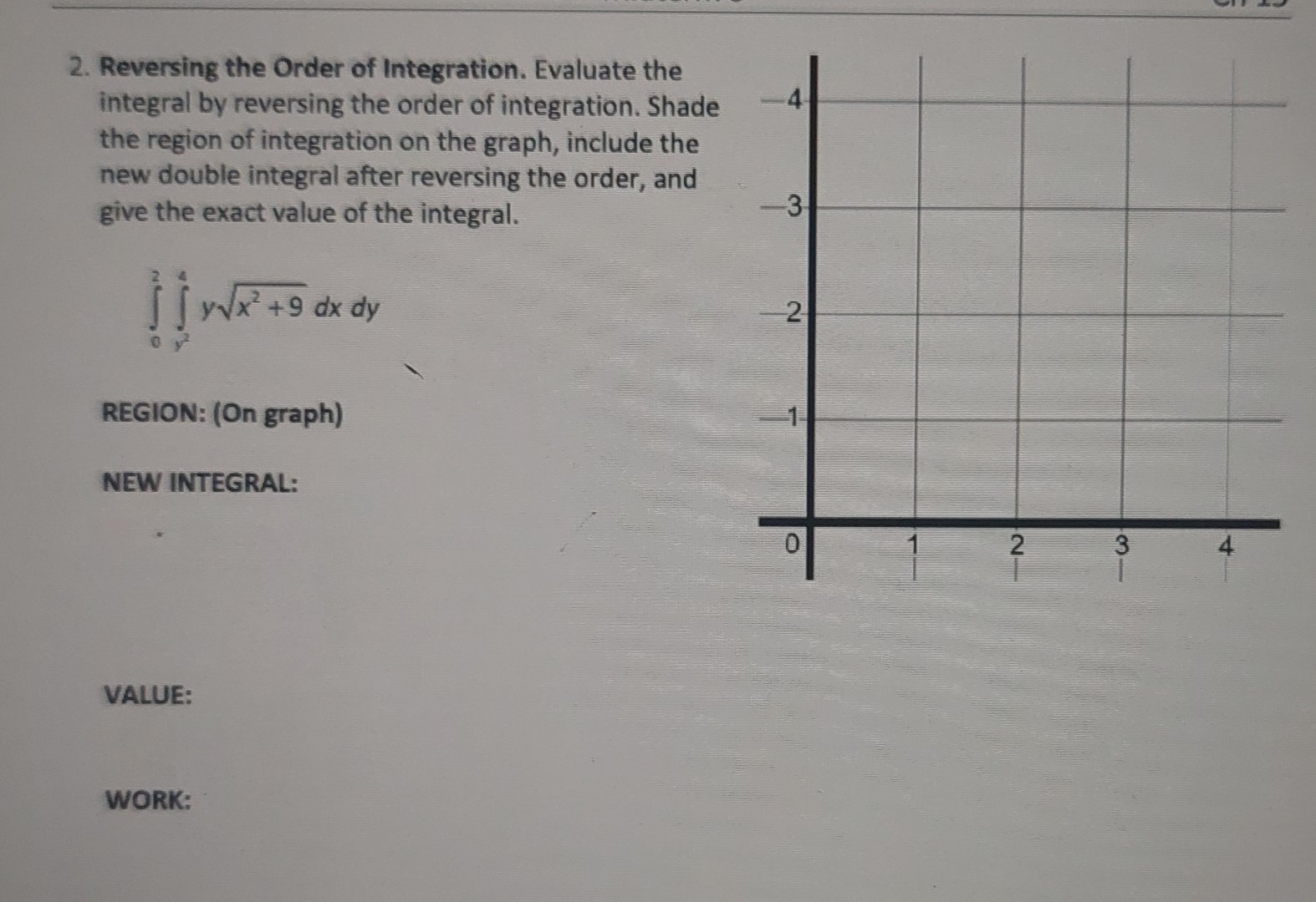 Solved Reversing the Order of Integration. Evaluate the | Chegg.com