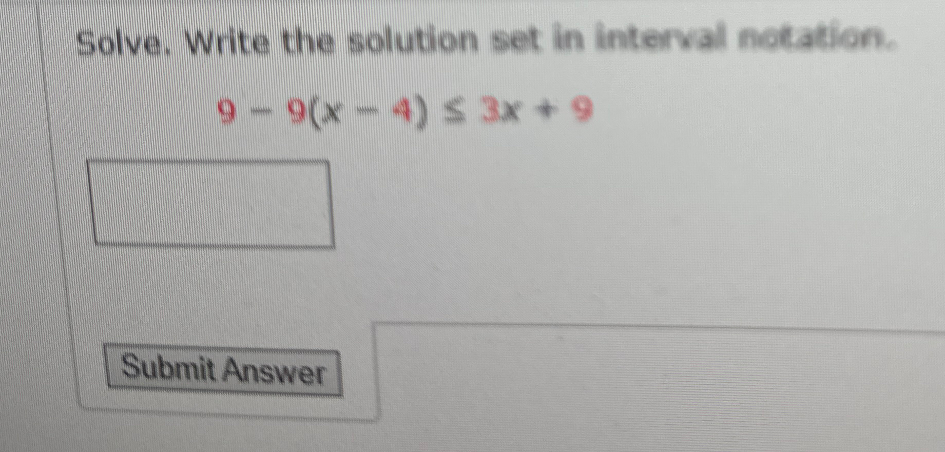 Solved Solve, Write the solution set in interval | Chegg.com