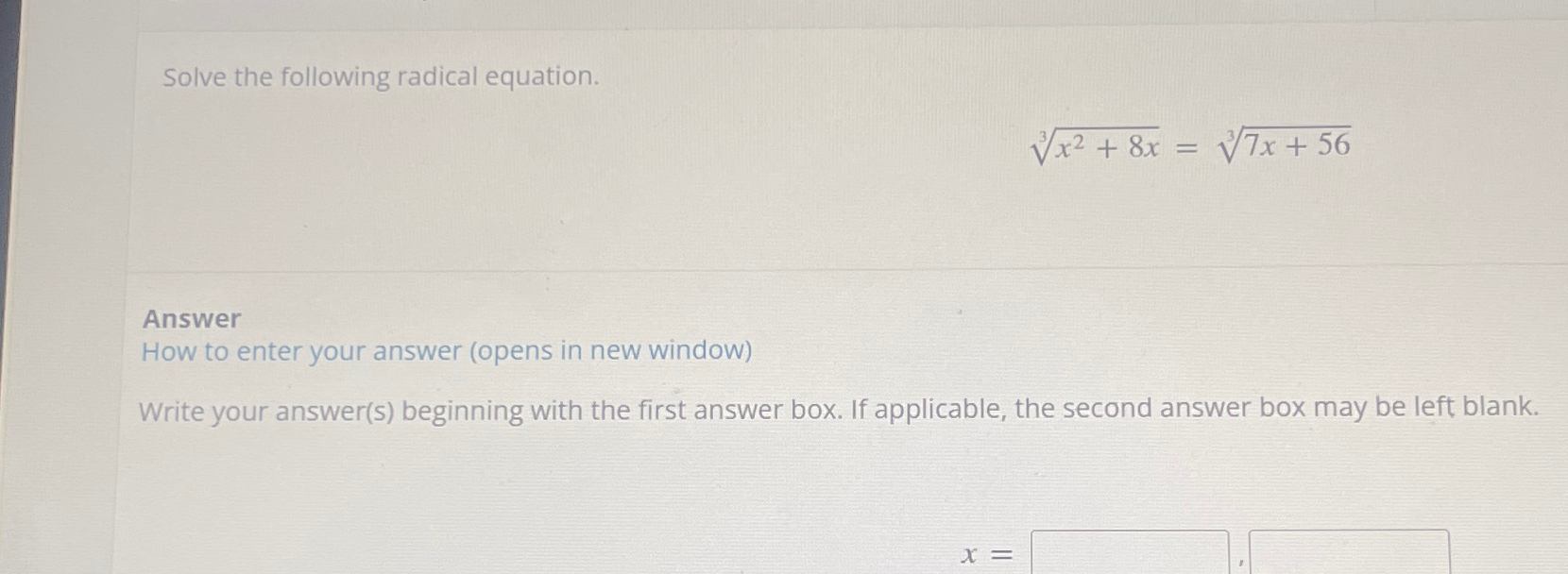 Solved Solve the following radical | Chegg.com