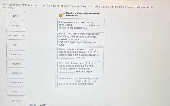 Solved Complete each statement, and then place the list of | Chegg.com