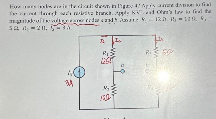 Solved How many nodes are in the circuit shown in Figure 4? | Chegg.com