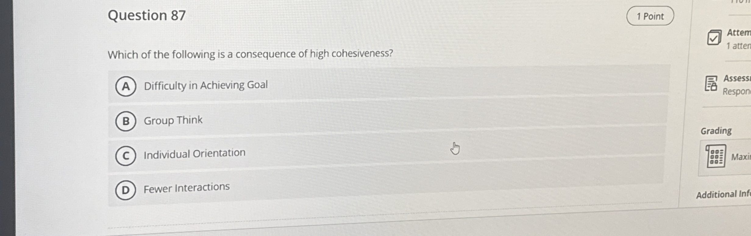 Solved Question 871 ﻿PointWhich of the following is a | Chegg.com