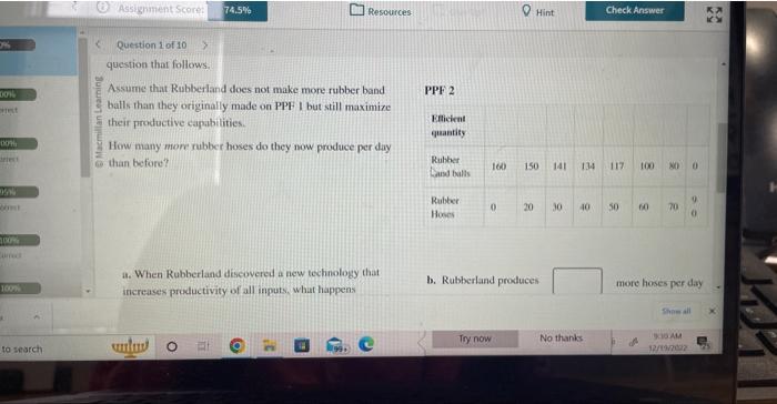 Solved The accompanying table (entitled PPF 1) contains the | Chegg.com