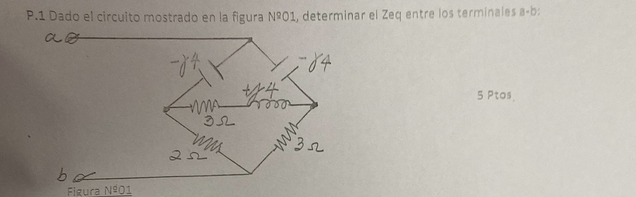 Solved Dado el circuito mostrado en la figura №01, | Chegg.com