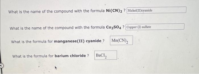Solved What is the name of the compound with the formula | Chegg.com