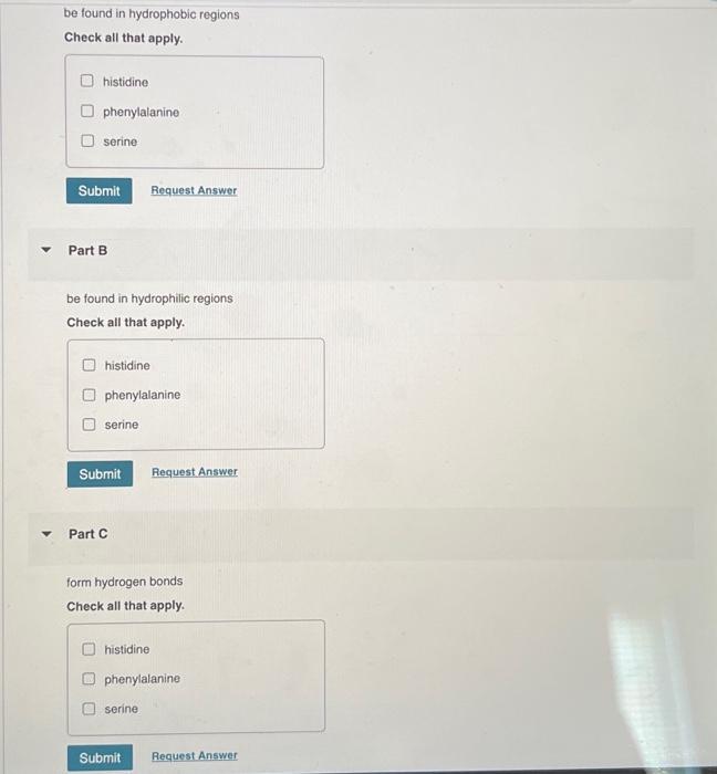 Solved Consider the amino acids histidine, phenylalanine,and | Chegg.com