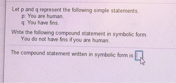 Solved Let p and q represent the following simple | Chegg.com