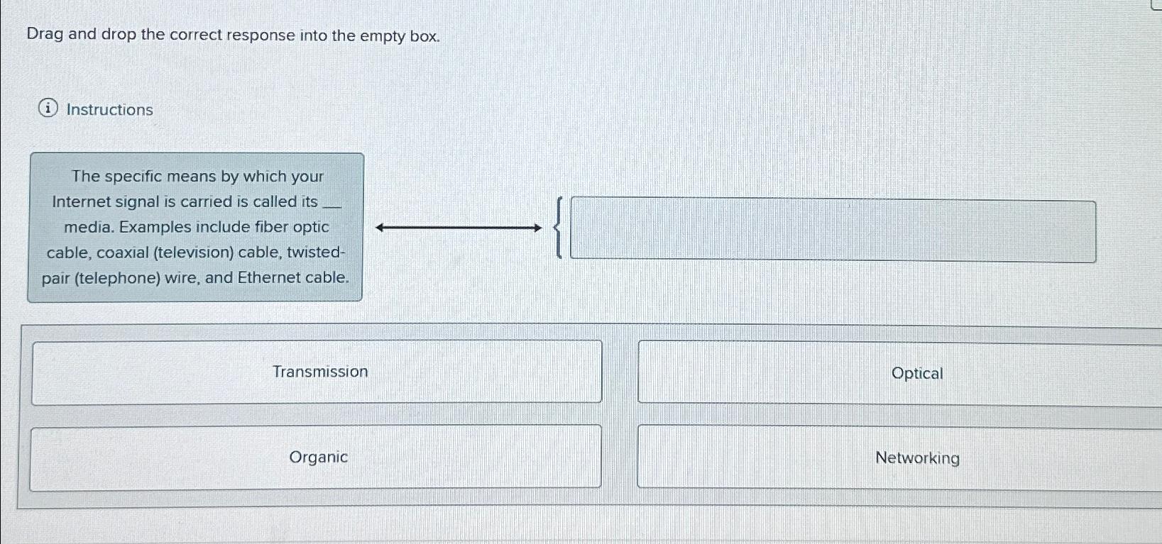 Solved Drag and drop the correct response into the empty | Chegg.com