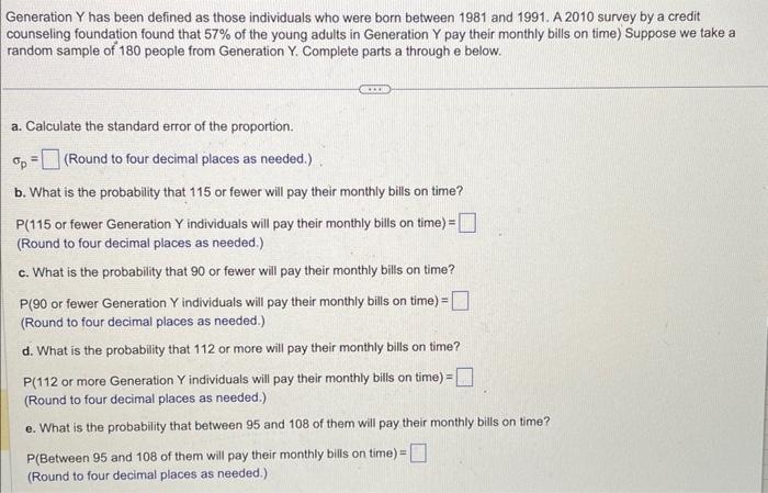 Solved Generation Y has been defined as those individuals | Chegg.com