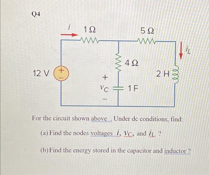Solved For the circuit shown above. Under dc conditions, | Chegg.com