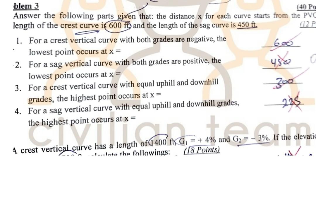 Solved blem 3 (40 PO (12P . Answer the following parts given | Chegg.com