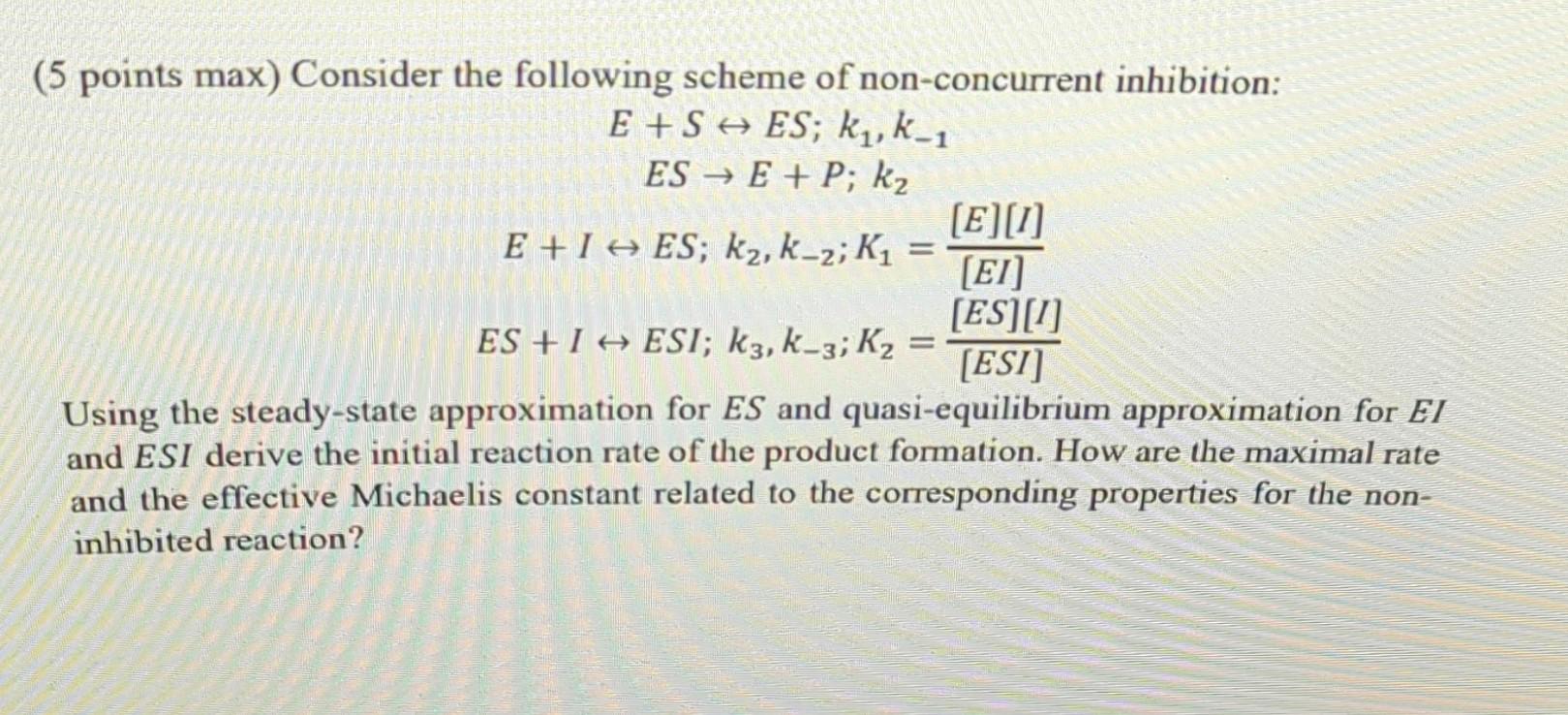 Solved ( 5 points max) Consider the following scheme of | Chegg.com