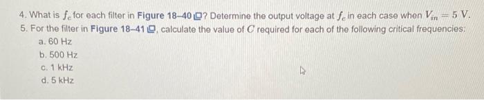 Solved 4. What is fc for each filter in Figure 18−40 무 | Chegg.com