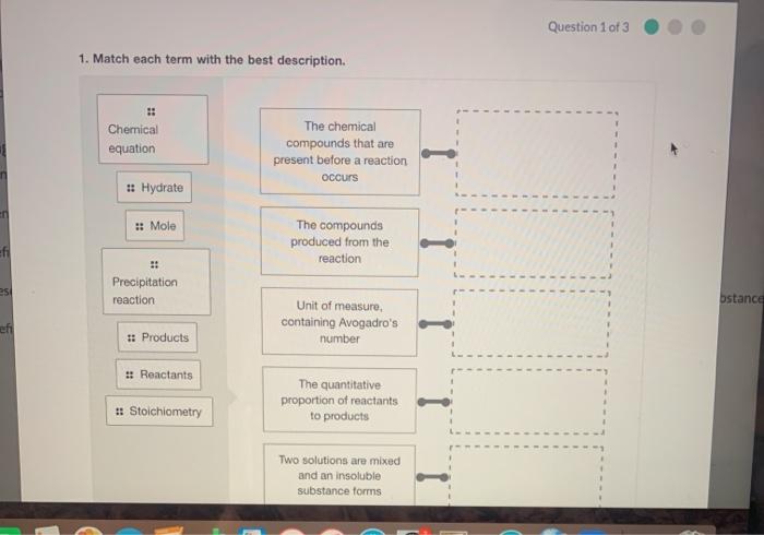 Solved Question 1 of 3 1. Match each term with the best | Chegg.com Solved Question 1 of 3 1. Match each term with the best | Chegg.com