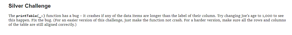 Solved in swift code heres the example: struct Person { ﻿let | Chegg.com