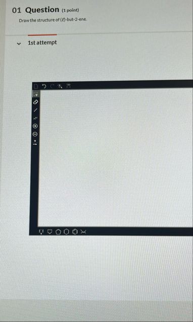 Solved 01 ﻿Question (1 ﻿point)Draw the structure of | Chegg.com