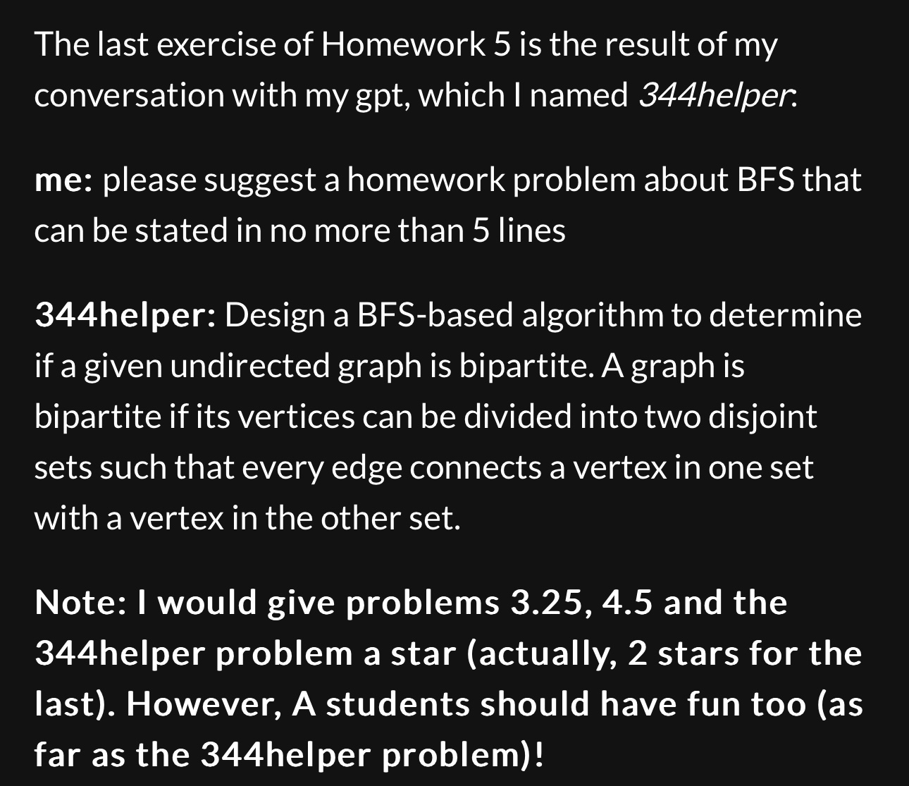 Solved The last exercise of Homework 5 ﻿is the result of my | Chegg.com
