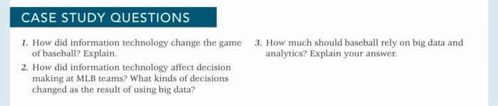 Solved INTERACTIVE SESSION MANAGEMENT Big Data Baseball Big | Chegg.com