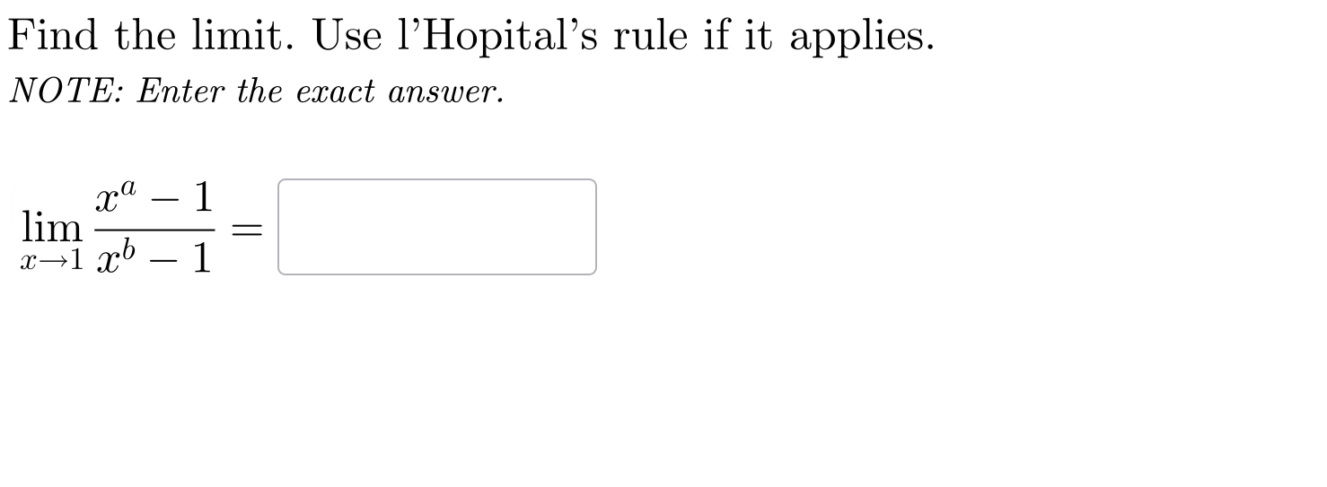 Solved Find the limit. ﻿Use l'Hopital's rule if it | Chegg.com