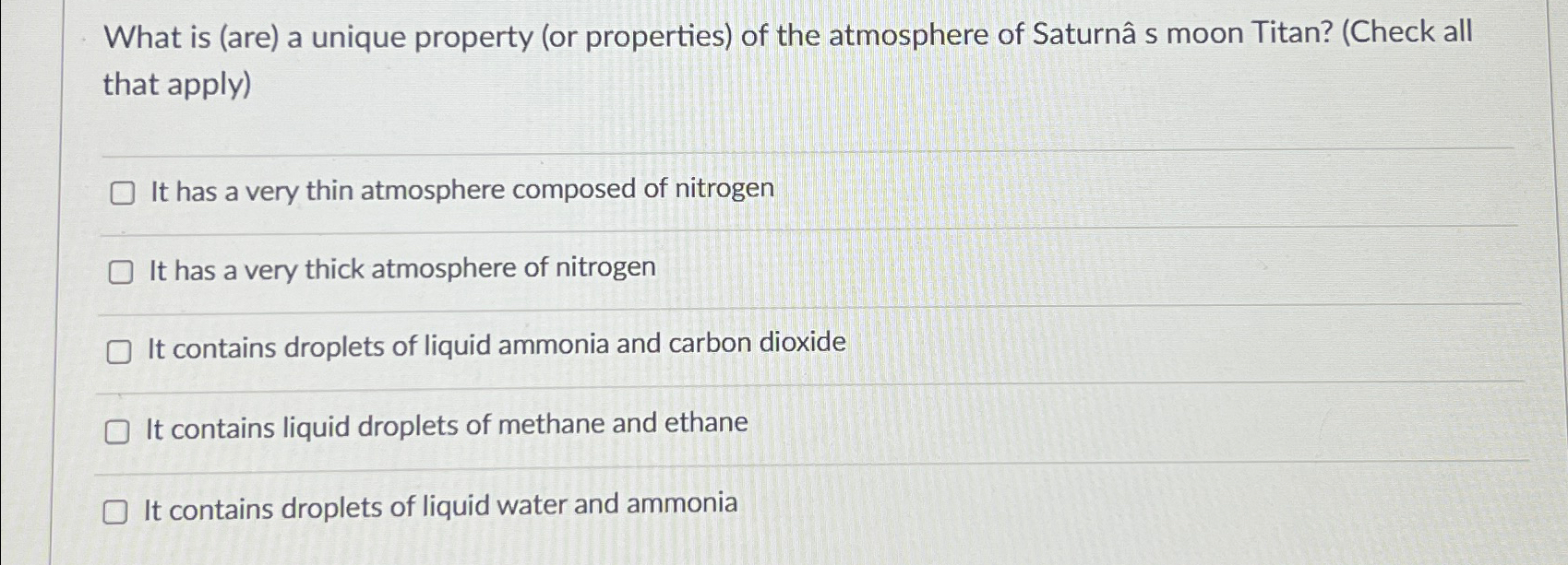 Solved What is (are) ﻿a unique property (or properties) ﻿of | Chegg.com