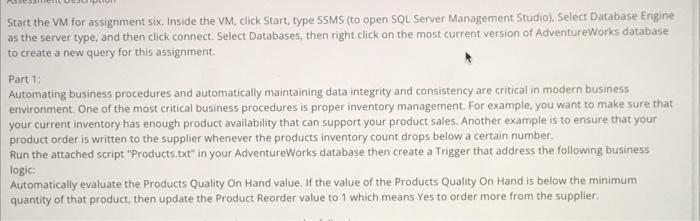 Solved -- Create the Products table Create table Products | Chegg.com