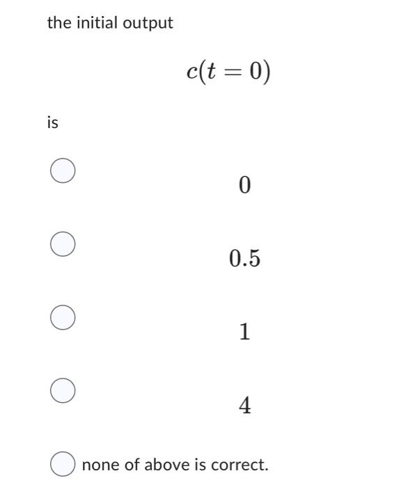 An unit-step input is applied to a control system, as | Chegg.com