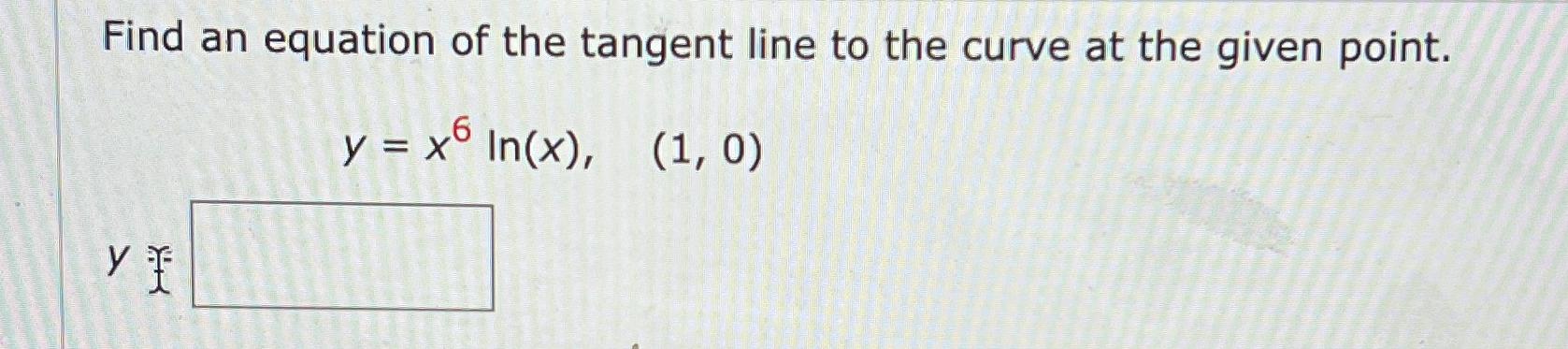 Solved Find an equation of the tangent line to the curve at | Chegg.com