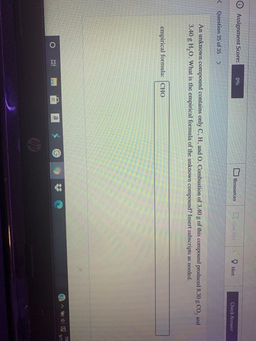 Solved Assignment Score: 0% Resources Give Up Hint Question | Chegg.com