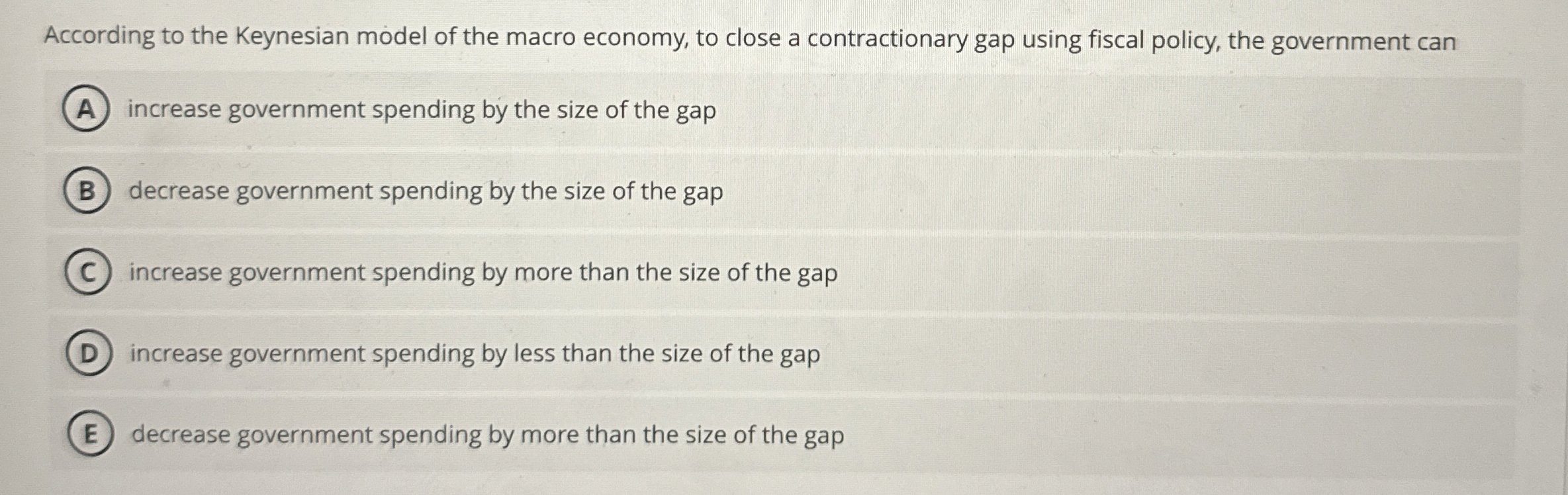 Solved According to the Keynesian model of the macro | Chegg.com