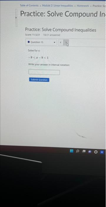 Solved Practice: Solve Compound Inequalities iscore.11.5ग21 | Chegg.com