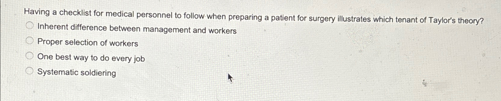 Solved Having a checklist for medical personnel to follow | Chegg.com