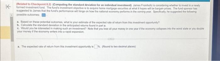 (Related to Checkpoint 8.2) (Computing the standard | Chegg.com